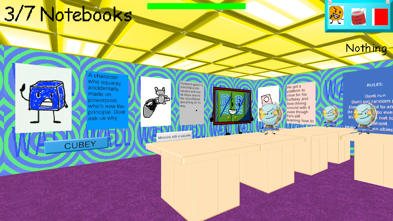 Squarey's educations about object shows Mod for Baldi's Basics | Baldi Mods