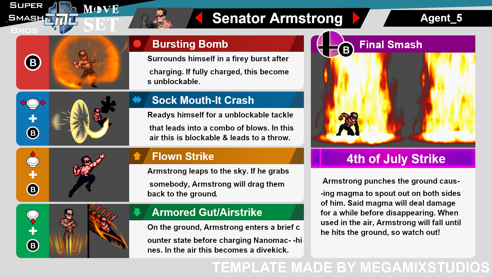 Senator Armstrong (Metal Gear Rising) [CMC V8] Mod for Super Smash Bros ...