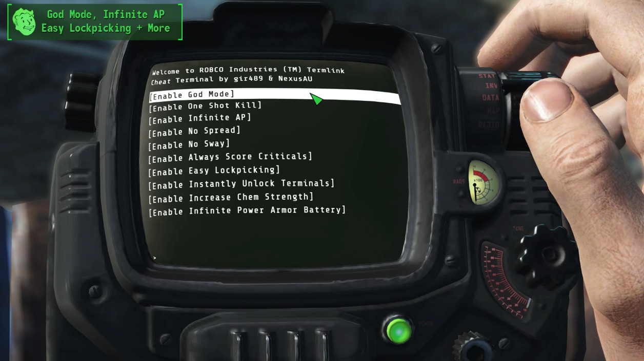 Cheat Terminal Mod for Fallout 4 | FO4 Mods