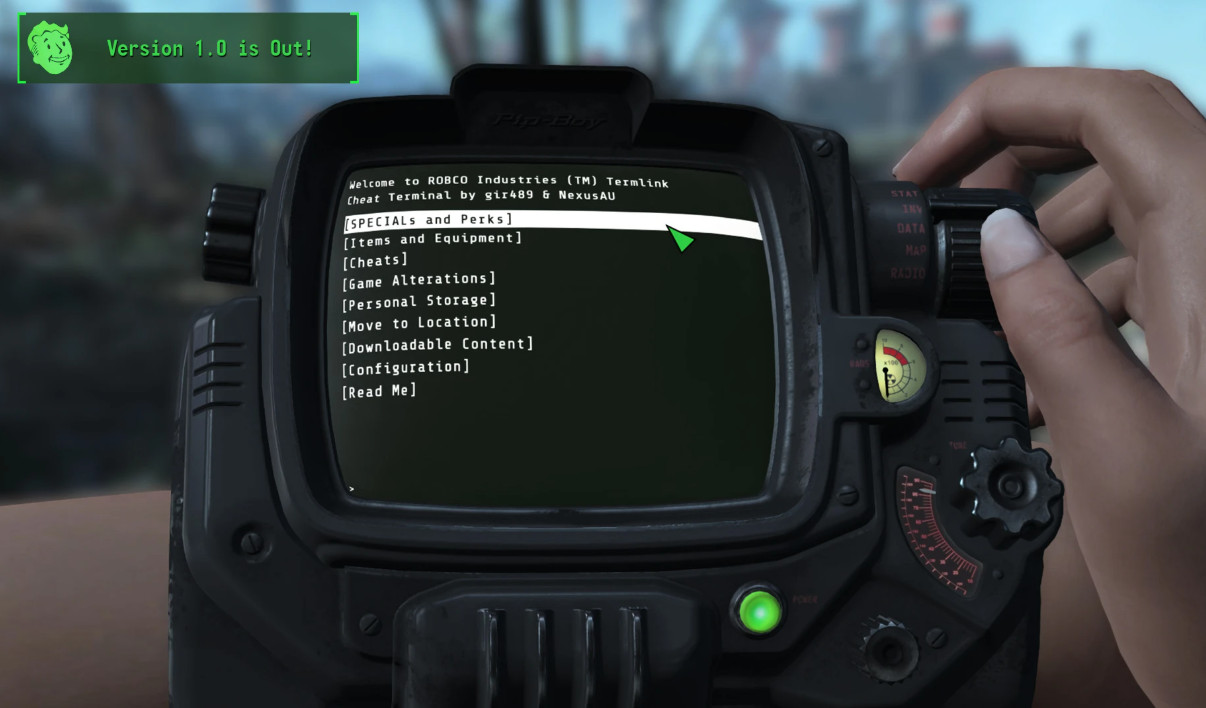 Cheat Terminal Mod for Fallout 4 | FO4 Mods