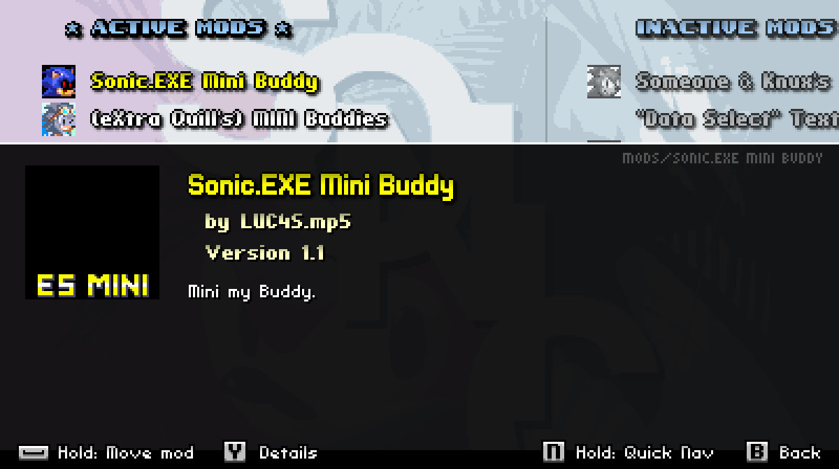 (REWORK) Sonic.EXE Mini Buddy Mod for Sonic 3 A.I.R. | S3AIR Mods