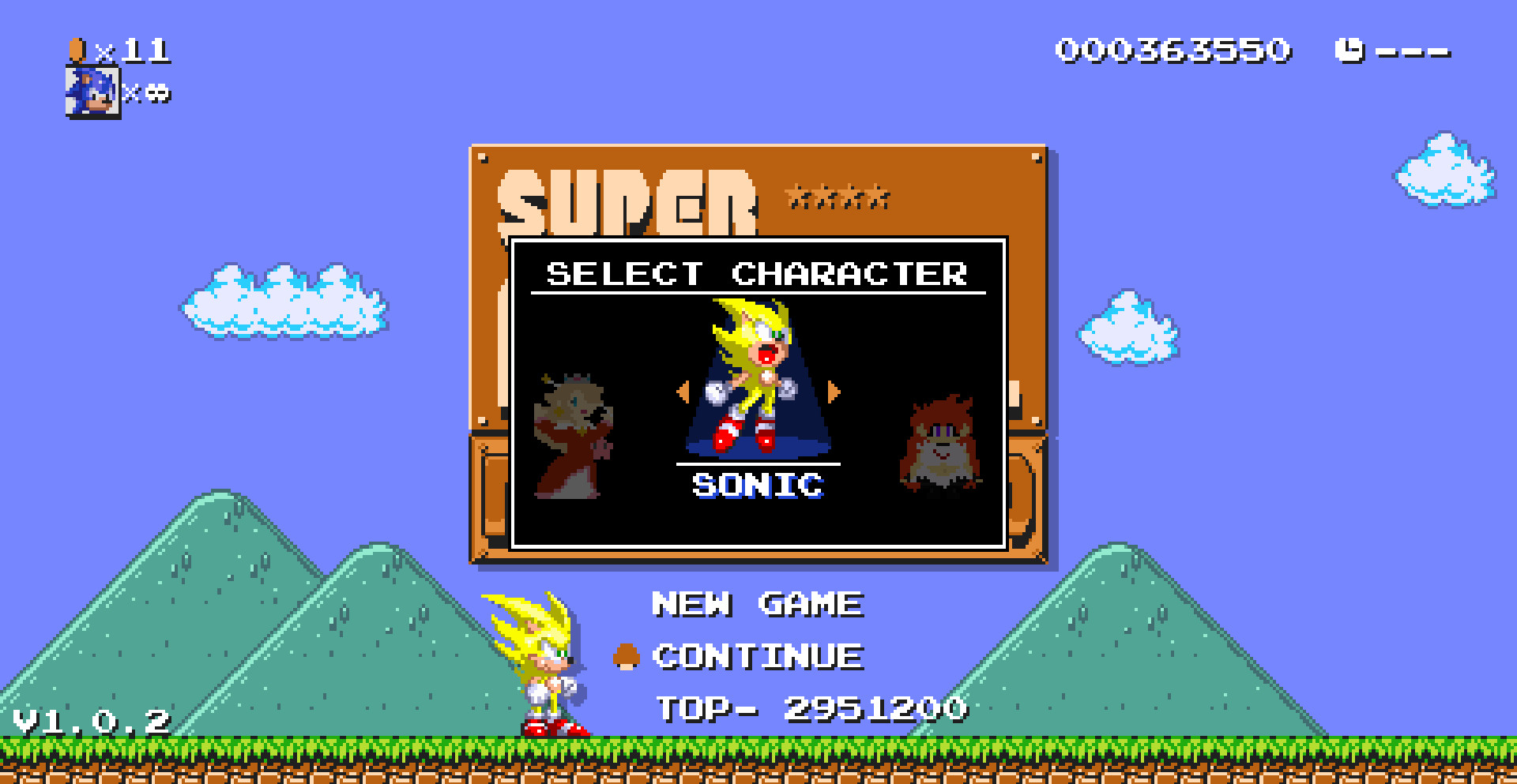 S3K Sonic Mod for Super Mario Bros. Remastered [Unofficial] | SMB1R Mods