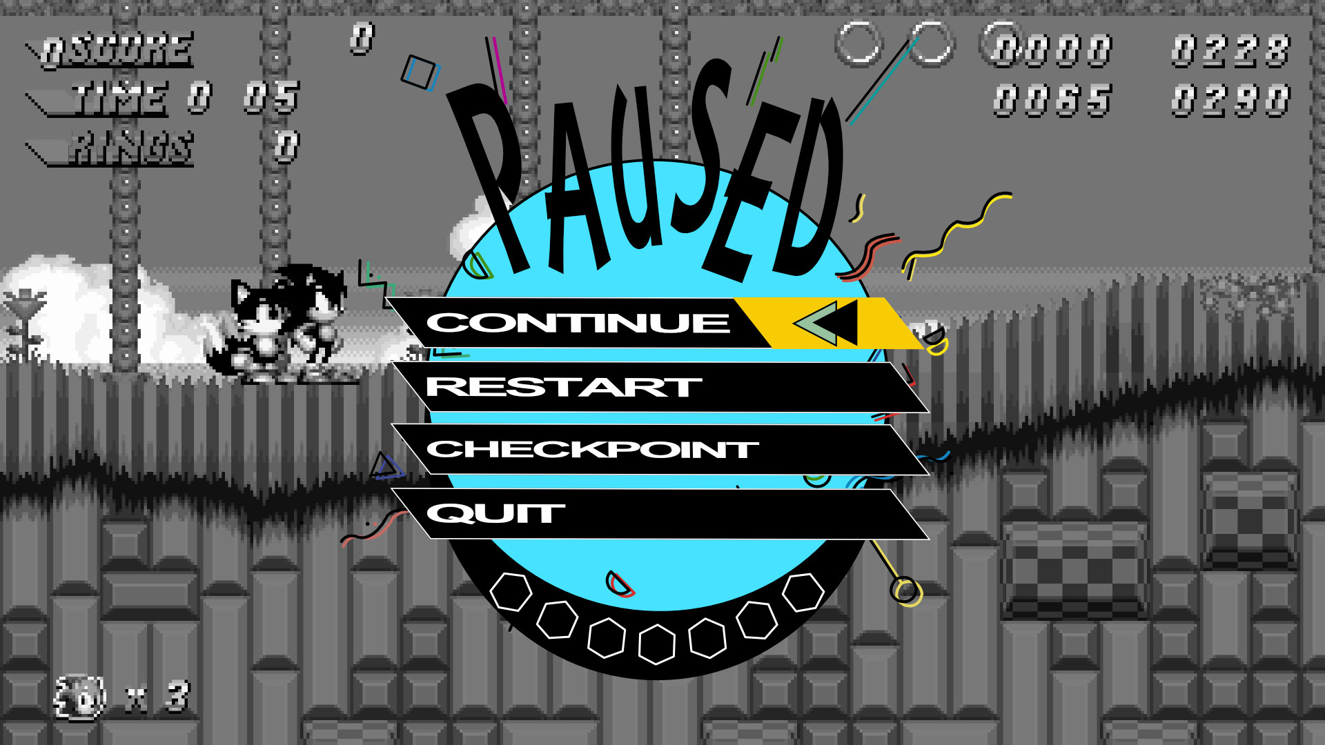 Sonic 2 manía pause screen Mod for Sonic 3 A.I.R. | S3AIR Mods