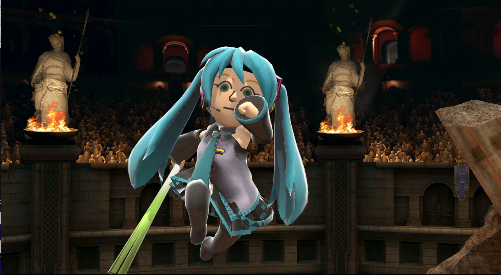 Hatsune Miiku (Miku Full Mii Costime) Mod for Super Smash Bros ...
