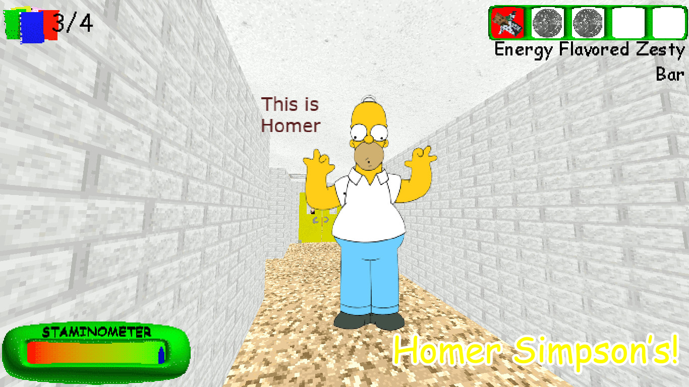 Homer Simpson as Bully 0.13X (AI VOICE WARNING) Mod for Baldi's Basics ...