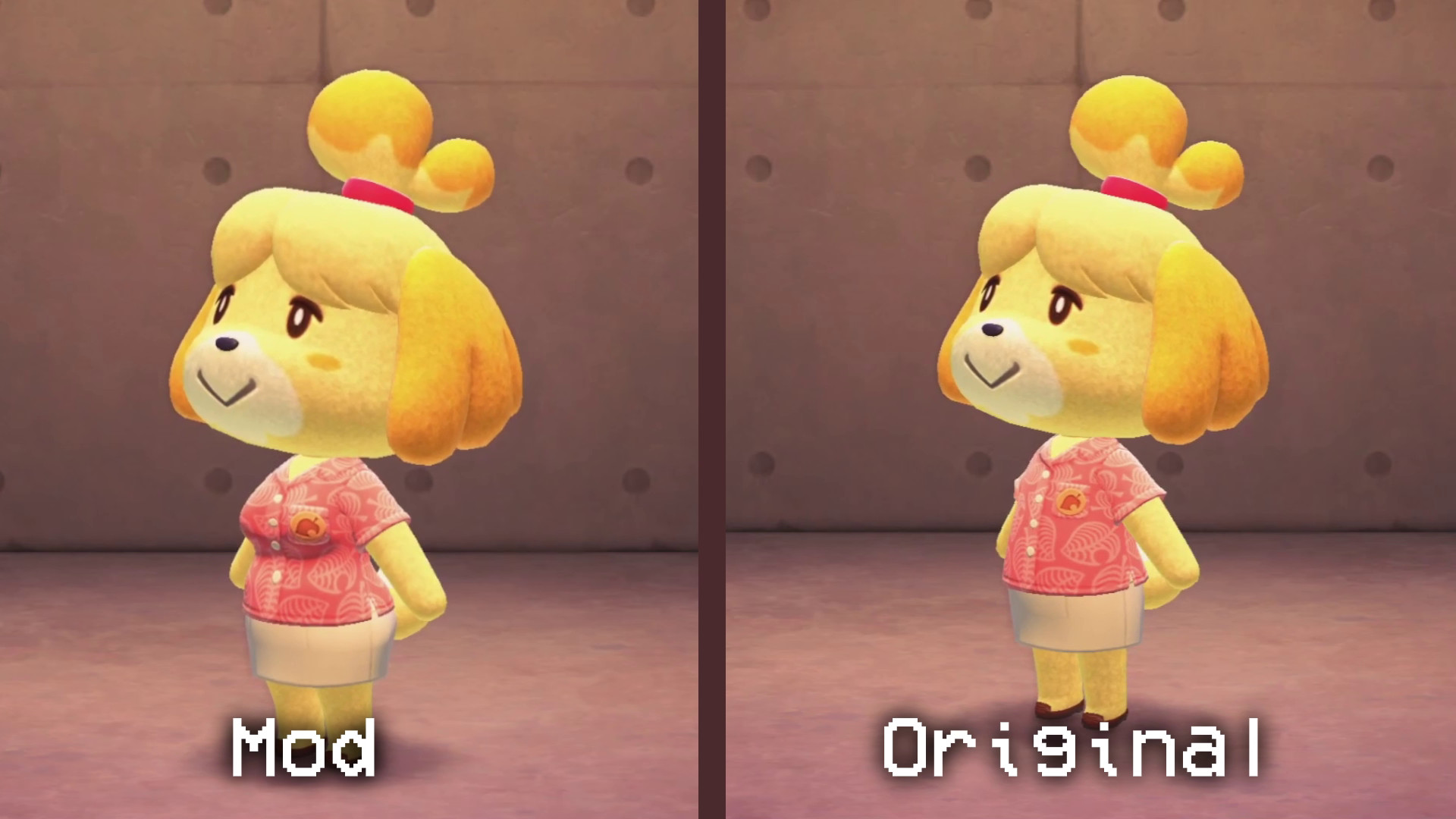 Slightly Curvier Isabelle Mod for Animal Crossing: New Horizons | ACNH Mods