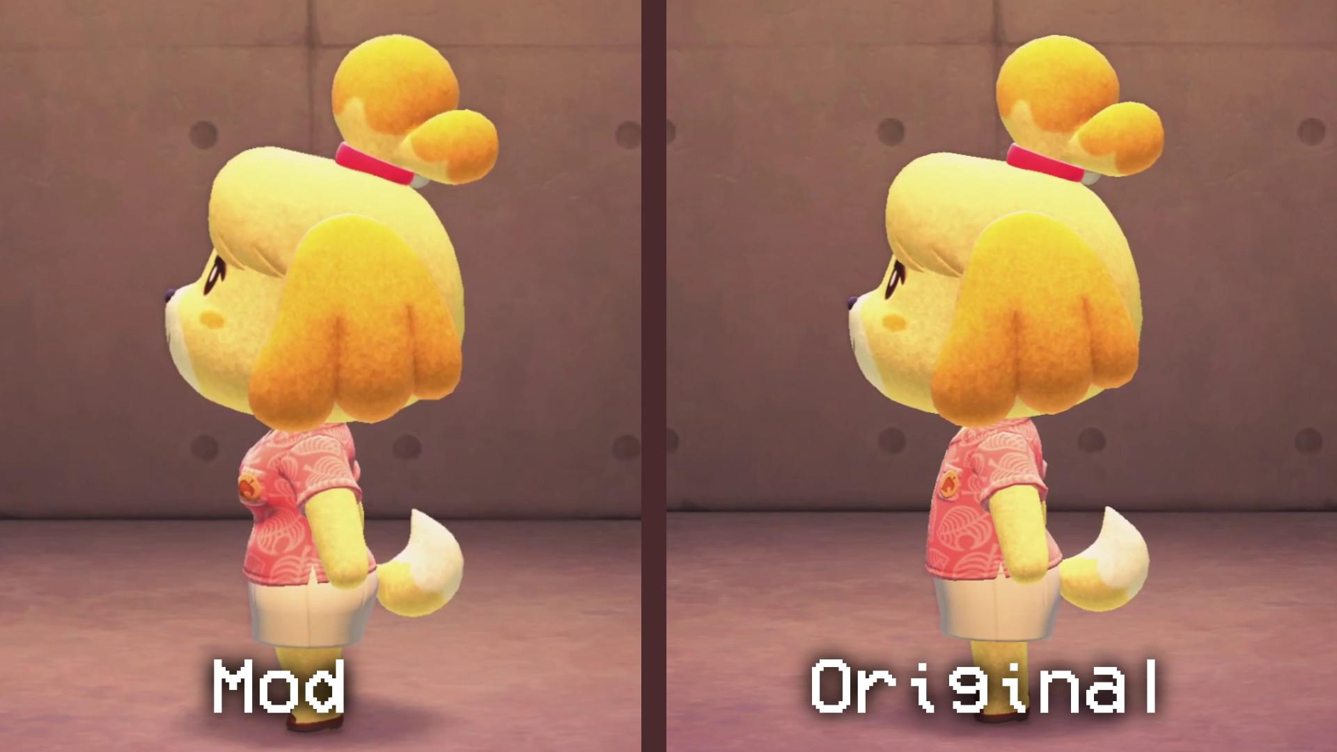 Slightly Curvier Isabelle Mod for Animal Crossing: New Horizons | ACNH Mods