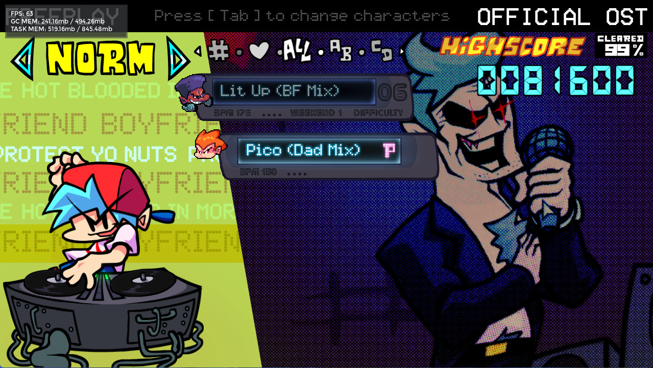 PICO (DAD-MIX) by @sliqriq21 CHARTED Mod for Friday Night Funkin' | FNF ...