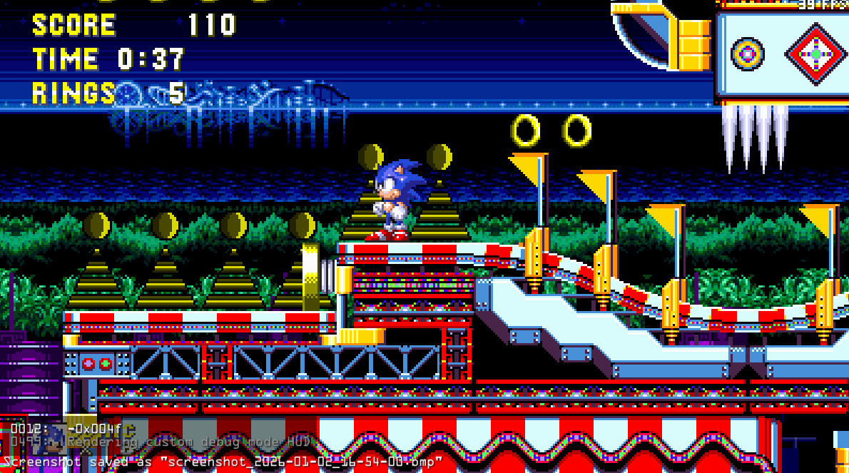 Starry Night Background in CNZ Mod for Sonic 3 A.I.R. | S3AIR Mods