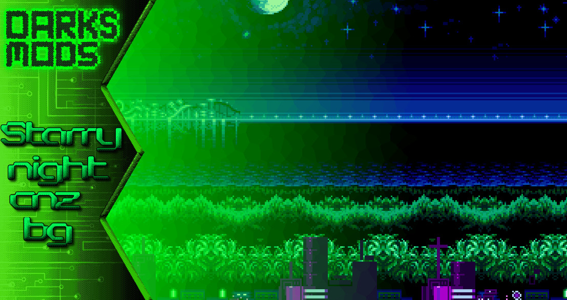 Starry Night Background in CNZ Mod for Sonic 3 A.I.R. | S3AIR Mods