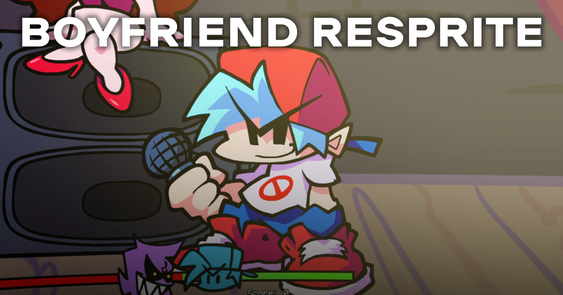 Official Resprite BF without Sakura [V-Slice] Mod for Friday Night Funkin' | FNF Mods