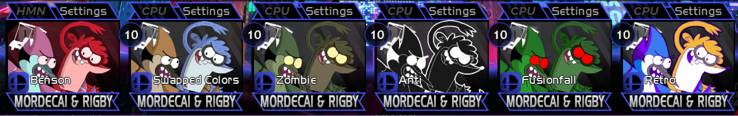 Mordecai & Rigby (Toon All-Star Slam/Regular Show) Mod for Super Smash ...