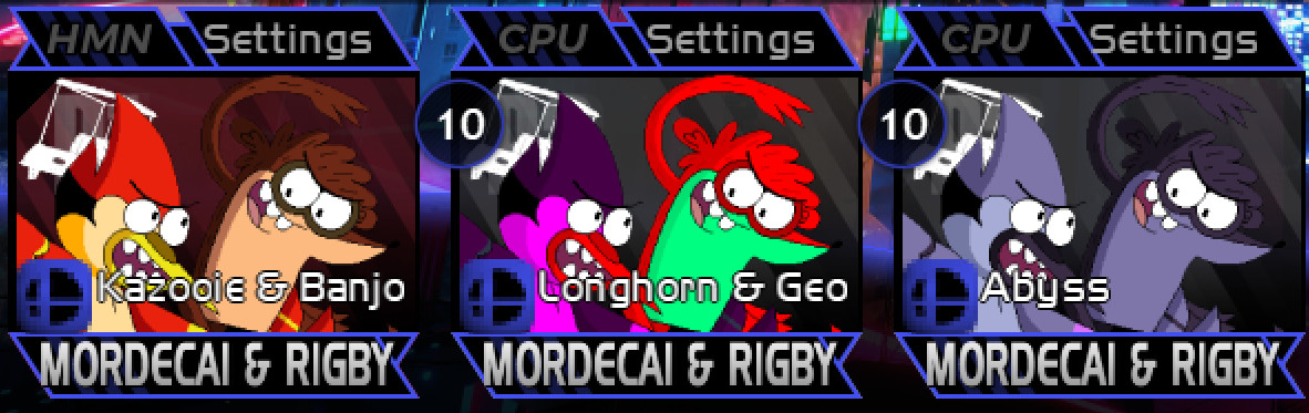 Mordecai & Rigby (Toon All-Star Slam/Regular Show) Mod for Super Smash ...
