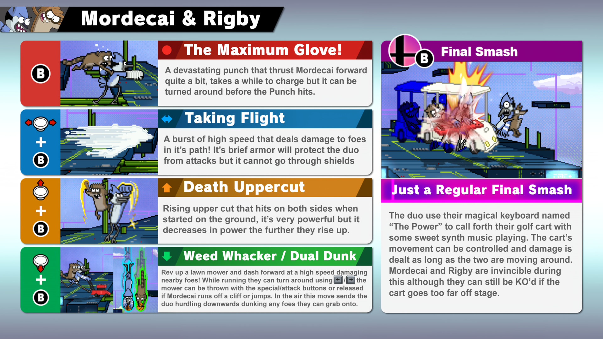 Mordecai & Rigby (Toon All-Star Slam/Regular Show) Mod for Super Smash ...