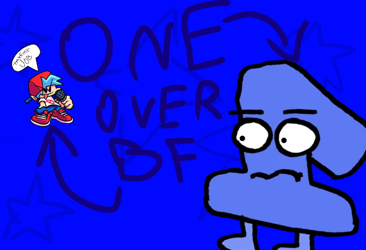 One (bfdi tpot) over bf Mod for Friday Night Funkin' | FNF Mods