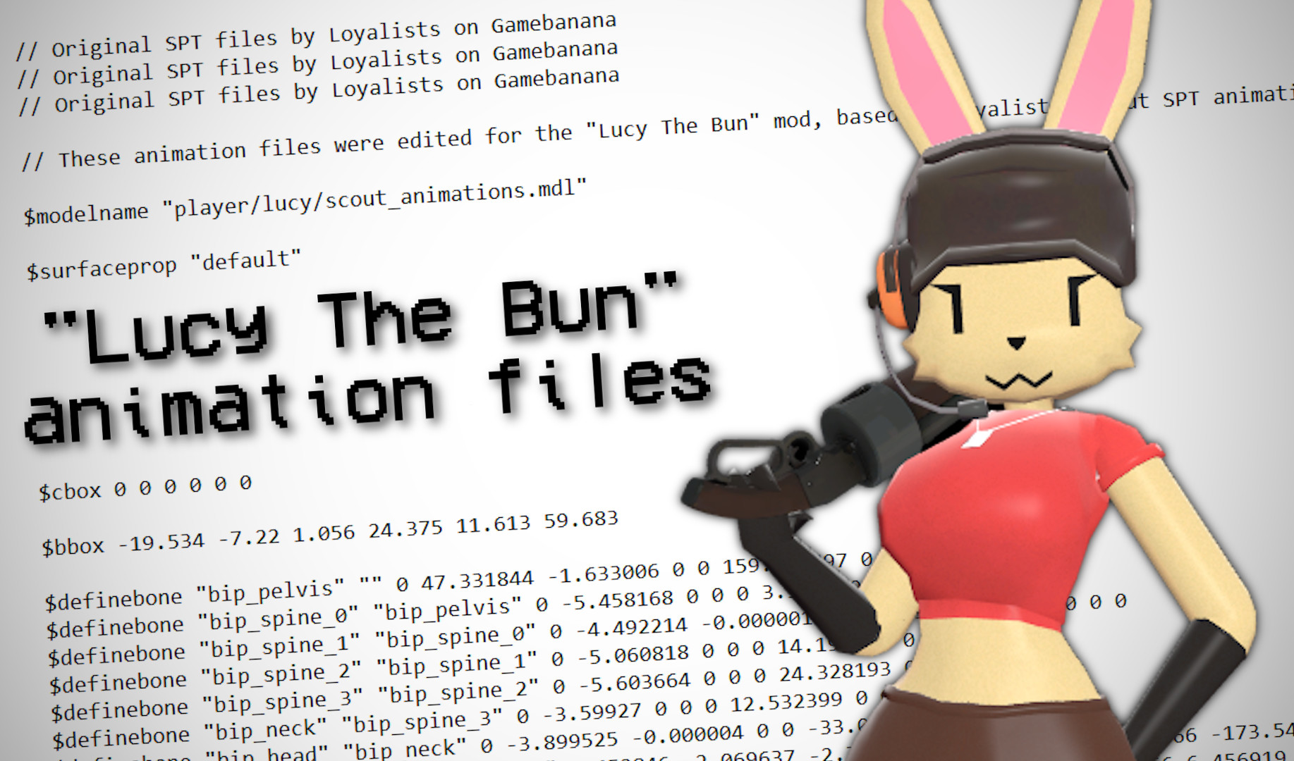 "Lucy The Bun" animation files Mod for Team Fortress 2 | TF2 Mods