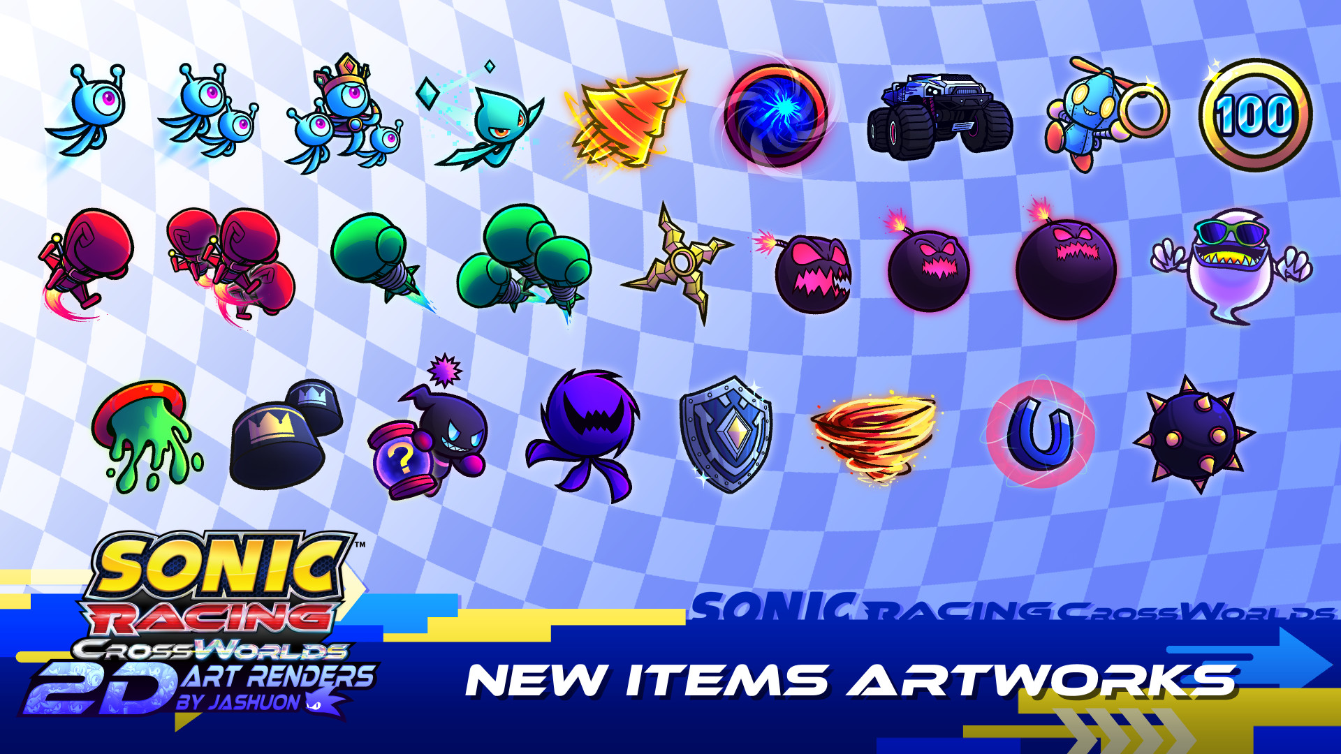2D Art Renders Mod for Sonic Racing: CrossWorlds | SR:CW Mods