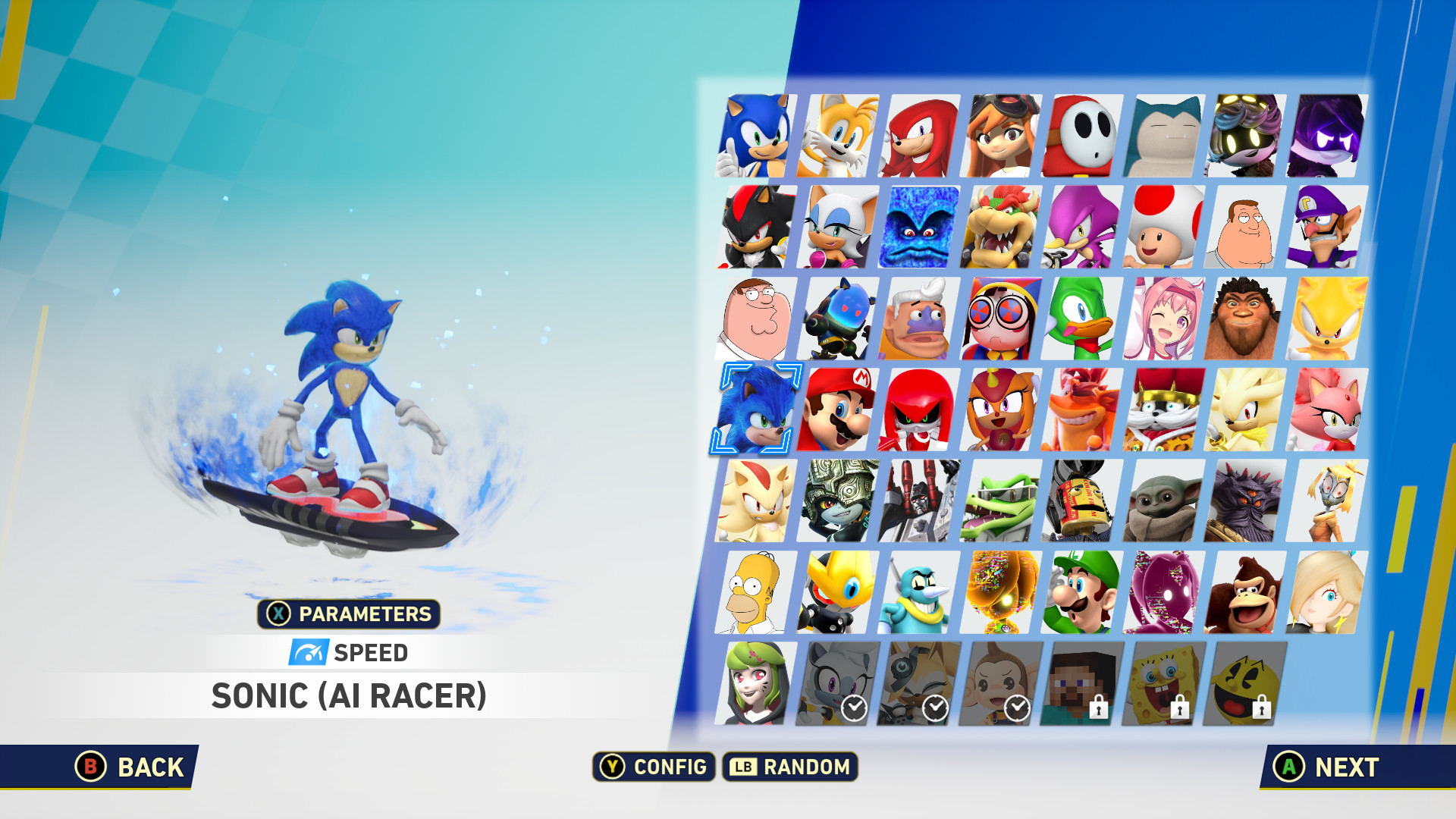 3D & 2D Movie Sonic UI for AI Sonic Mod for Sonic Racing: CrossWorlds ...
