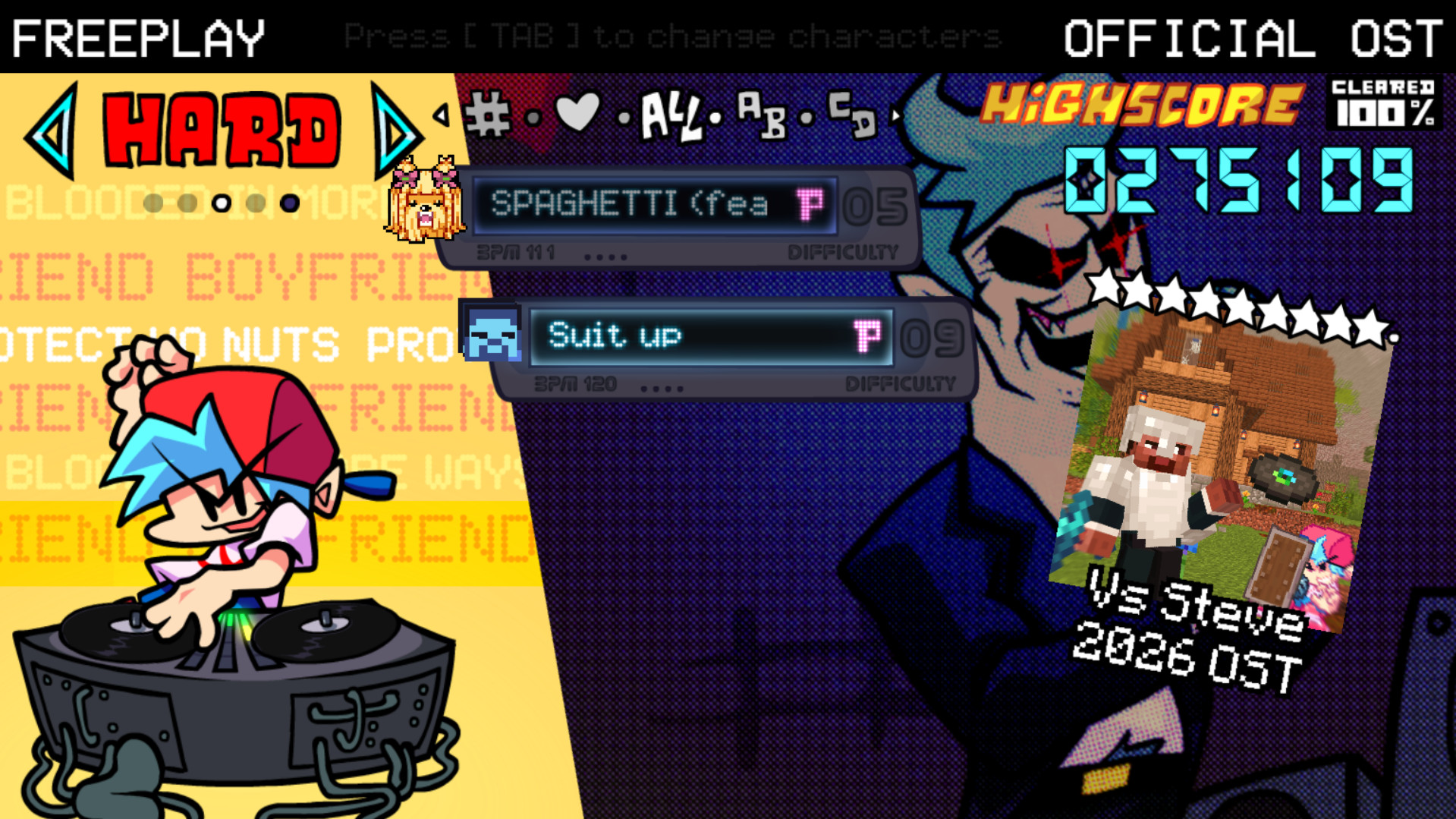 Friday Night Funkin': Vs Steve Retake Mod for Friday Night Funkin ...