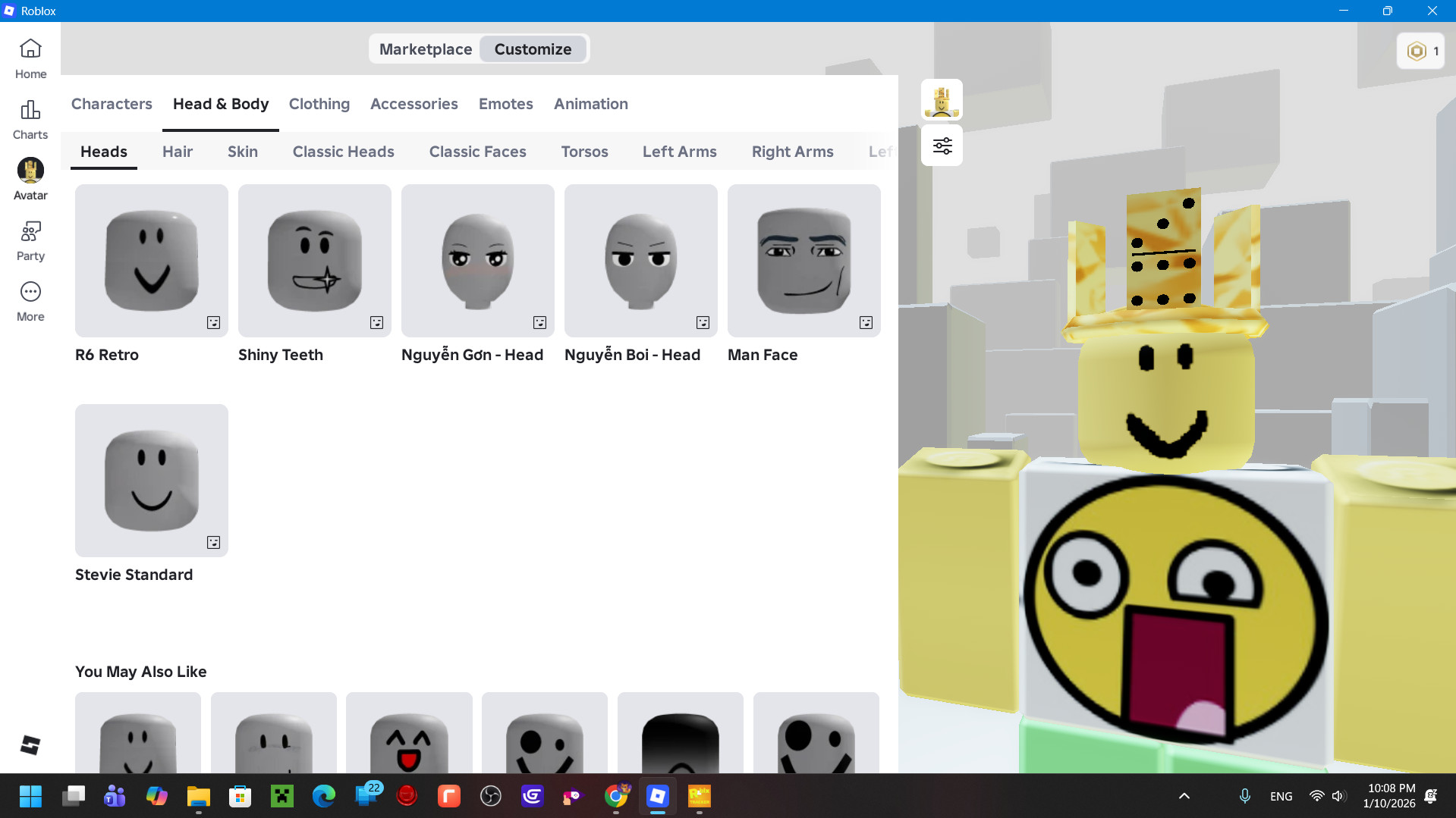 Retro Face Recreation Mod for Roblox | RBLX Mods
