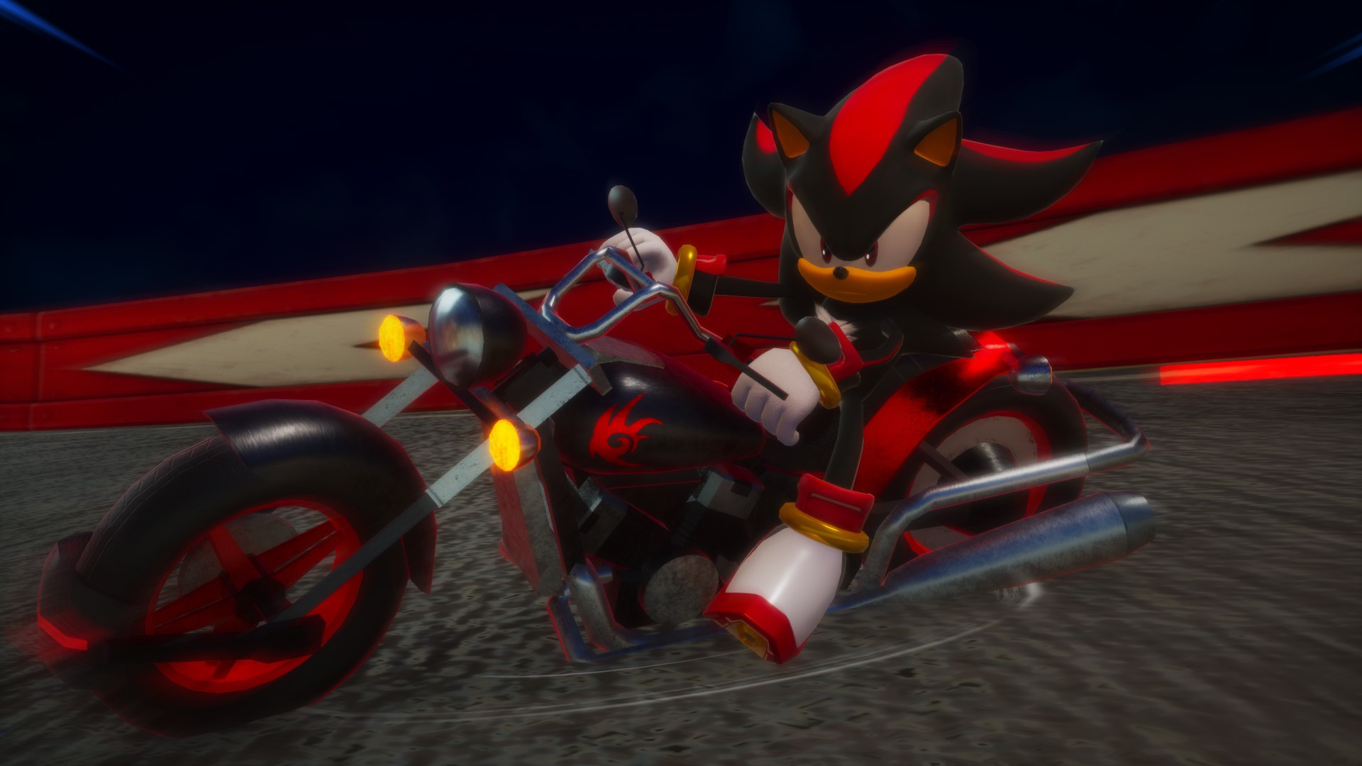Shadow on a Bike Mod for Sonic Racing: CrossWorlds | SR:CW Mods