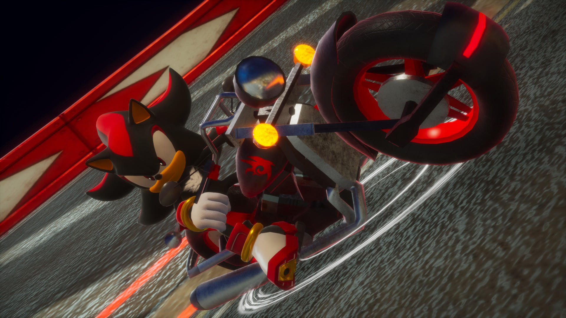 Shadow on a Bike Mod for Sonic Racing: CrossWorlds | SR:CW Mods