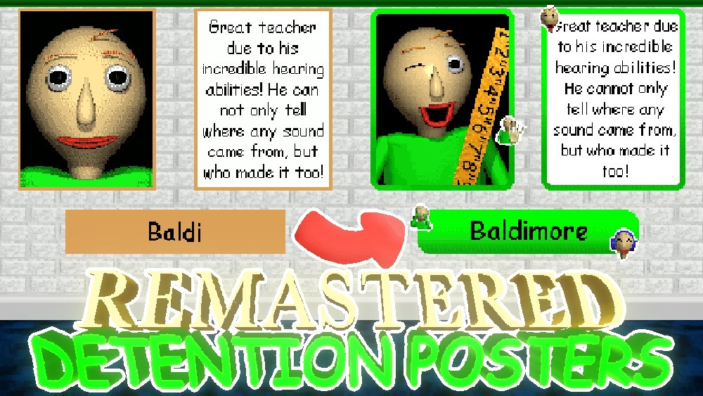 Remastered Detention Posters - NEW UPDATE [0.14.X] Mod for Baldi's ...