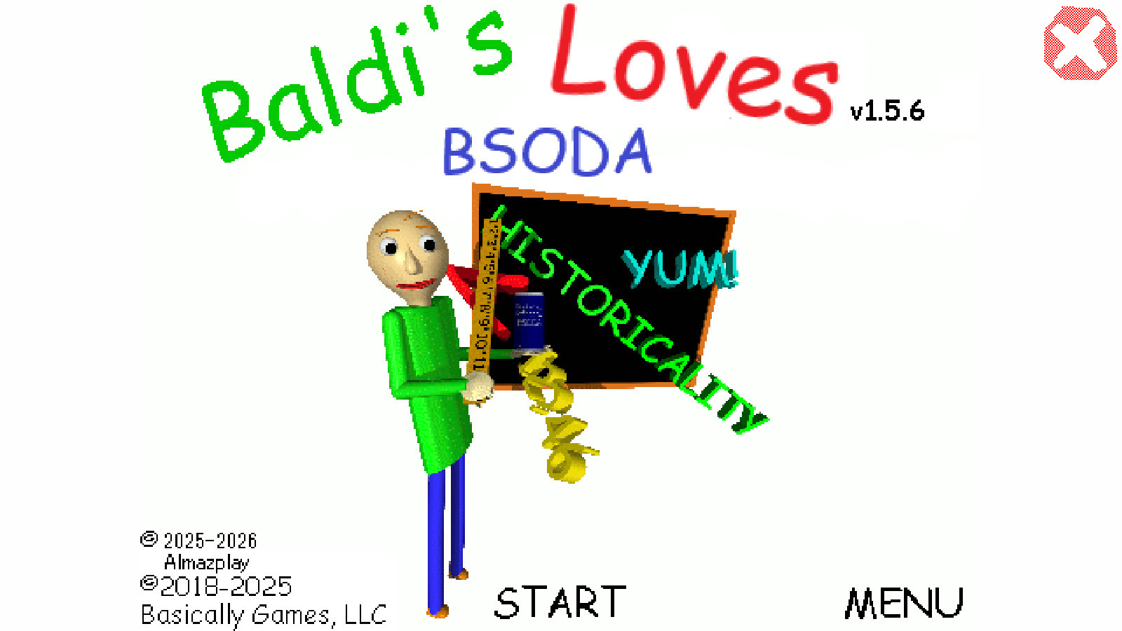 Baldi Loves BSODA Mod for Baldi's Basics | Baldi Mods