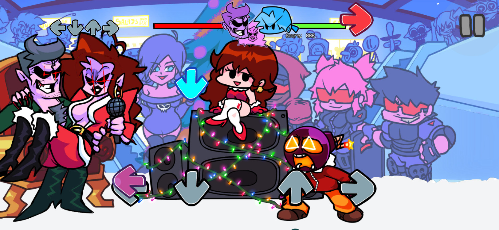 Fun sized whitty over bf Mod for Friday Night Funkin' | FNF Mods