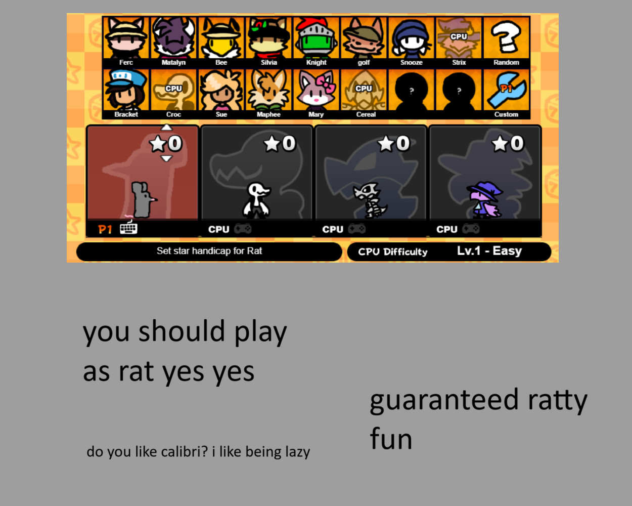 Badly Drawn Rat Mod for Party Project | PProject Mods