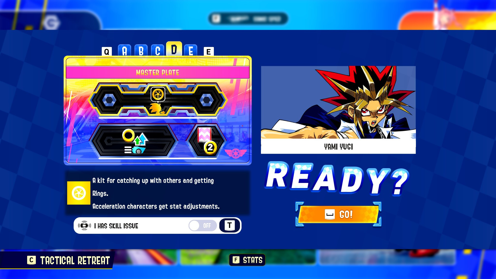Yami Yugi UI Mod for Sonic Racing: CrossWorlds | SR:CW Mods
