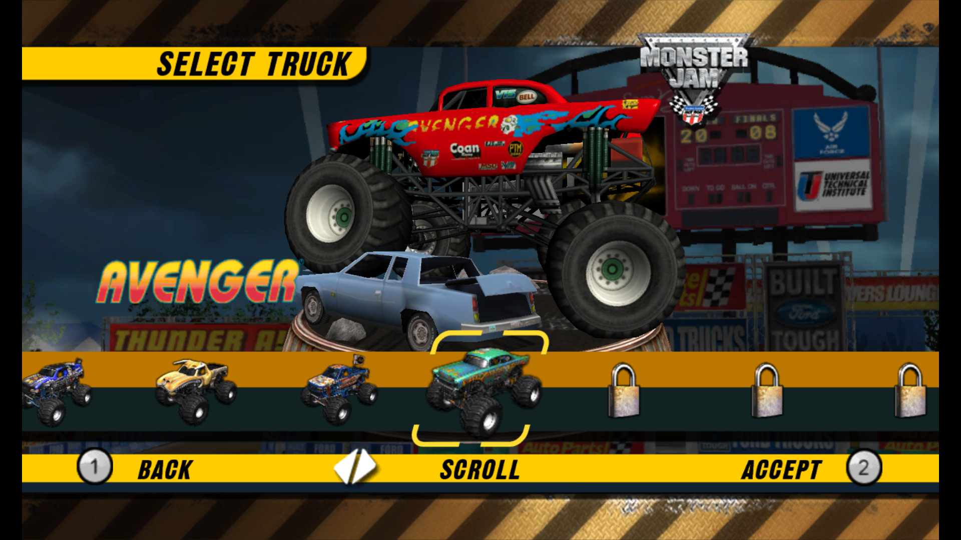 custom red Avenger Mod for Monster Jam Urban Assault | MJUA Mods