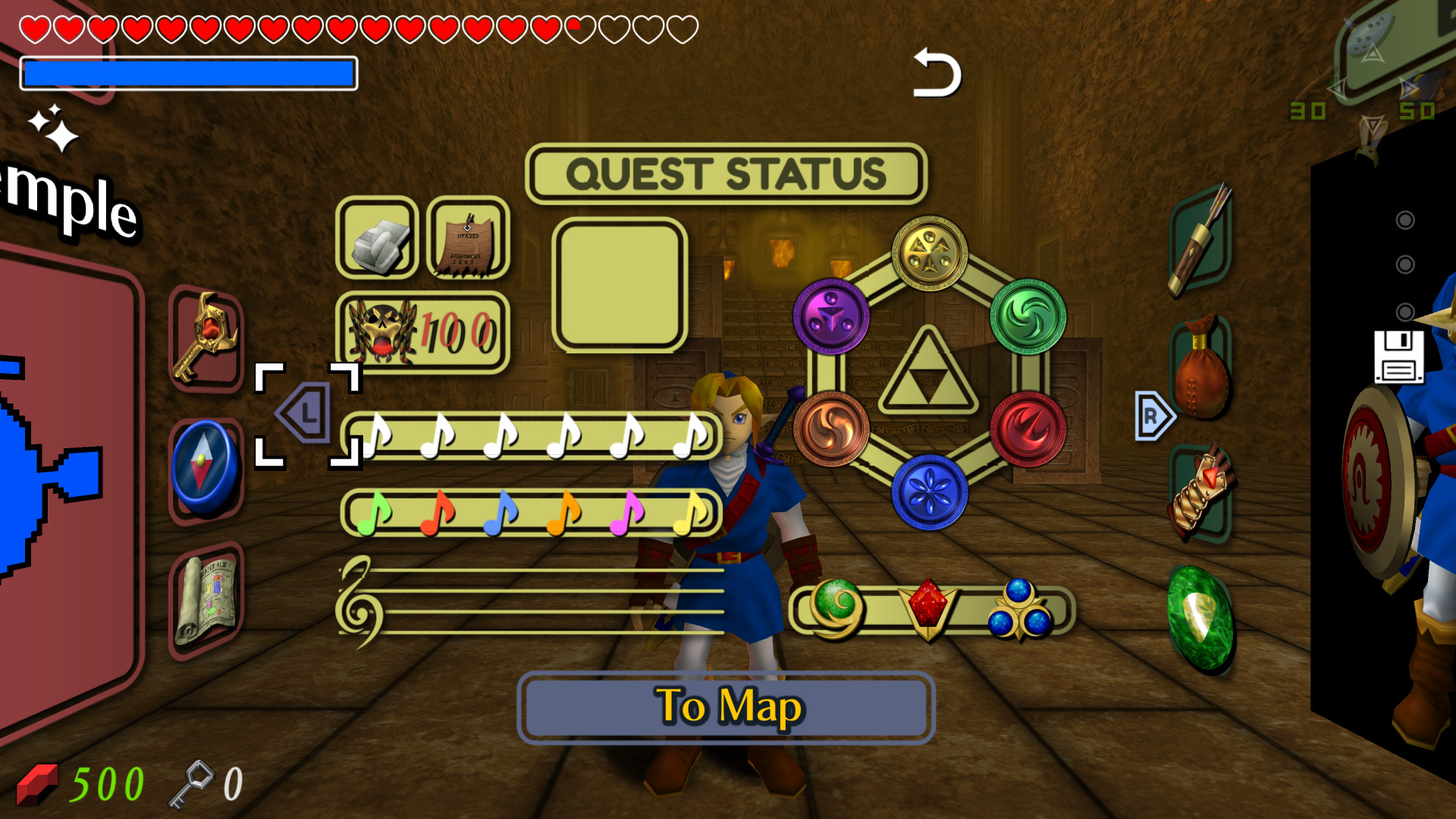 Minimal Pause Menus Mod for Ship of Harkinian (Ocarina of Time PC Port ...
