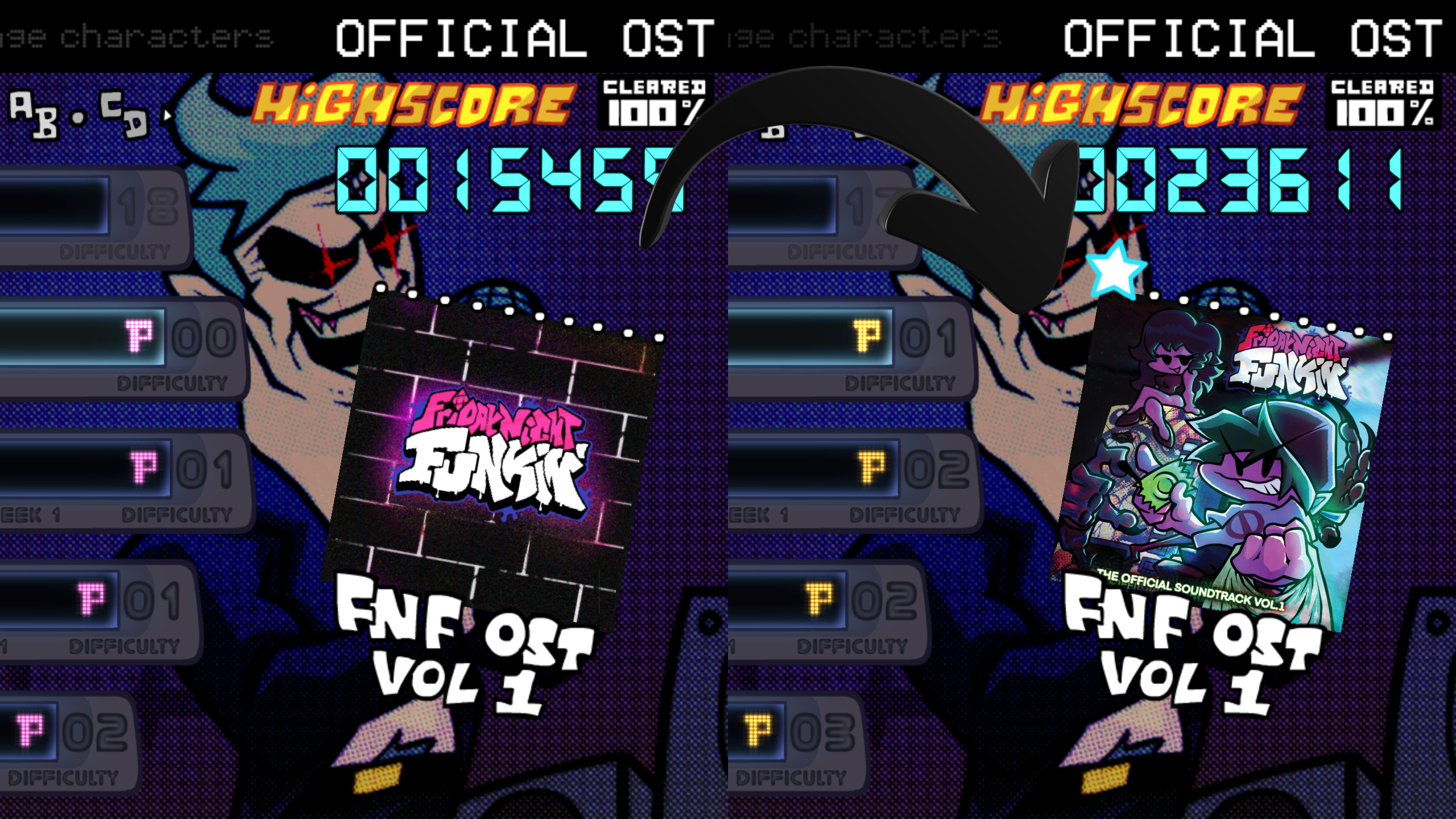 High resolution + accurate freeplay albums Mod for Friday Night Funkin ...