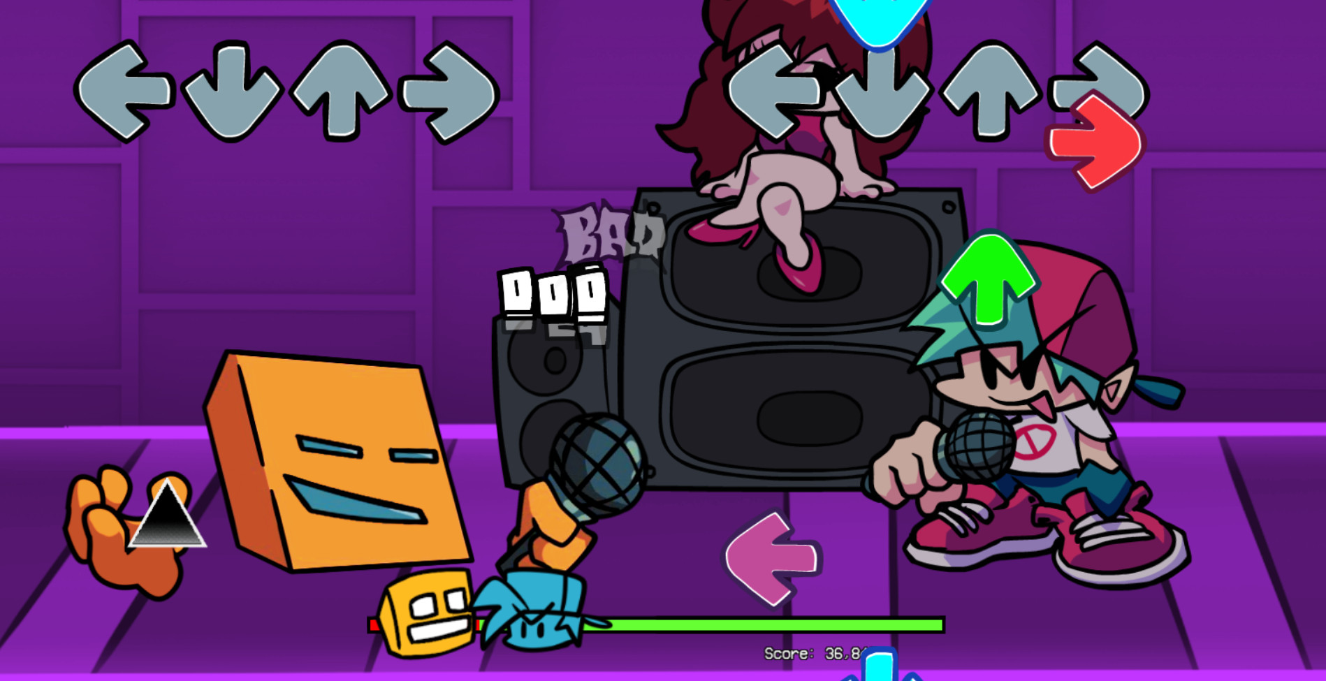 Vs. Geometry Dash [V-slice] Mod for Friday Night Funkin' | FNF Mods