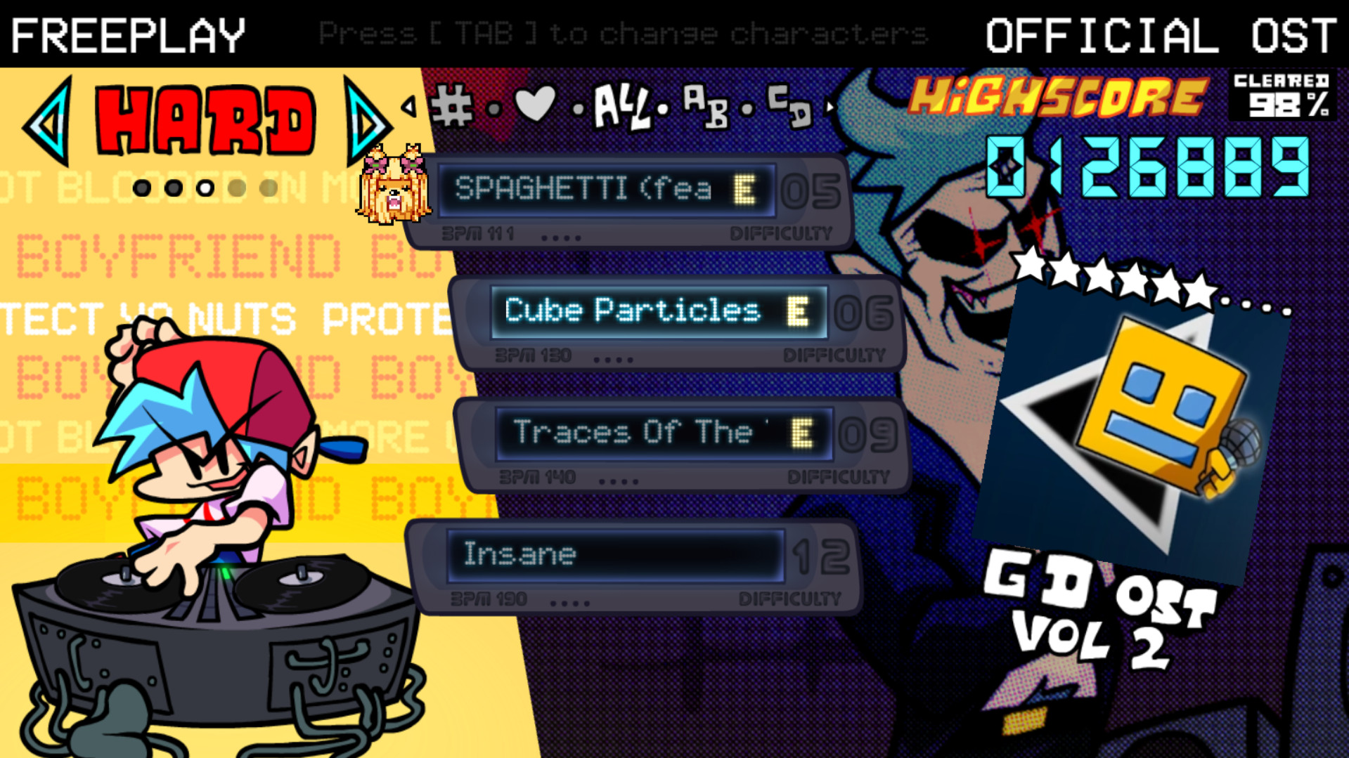 Vs. Geometry Dash [V-slice] Mod for Friday Night Funkin' | FNF Mods