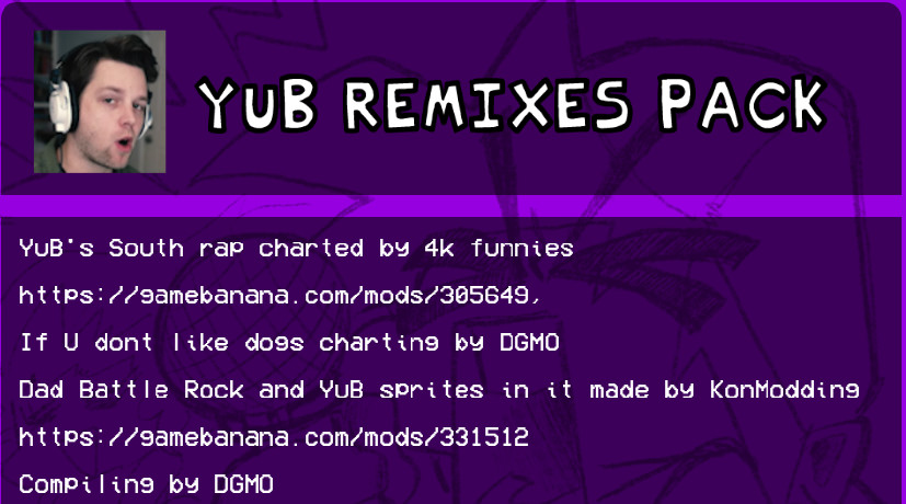 YuB remixes pack (Psych Engine) Mod for Friday Night Funkin' | FNF Mods