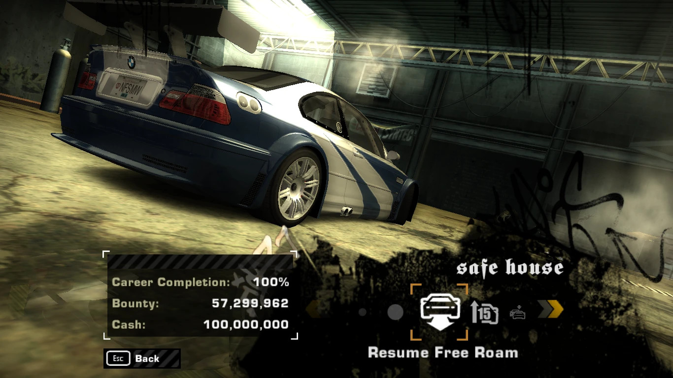 100% Save Game Mod for Need for Speed: Most Wanted (2005) | NFS:MW Mods