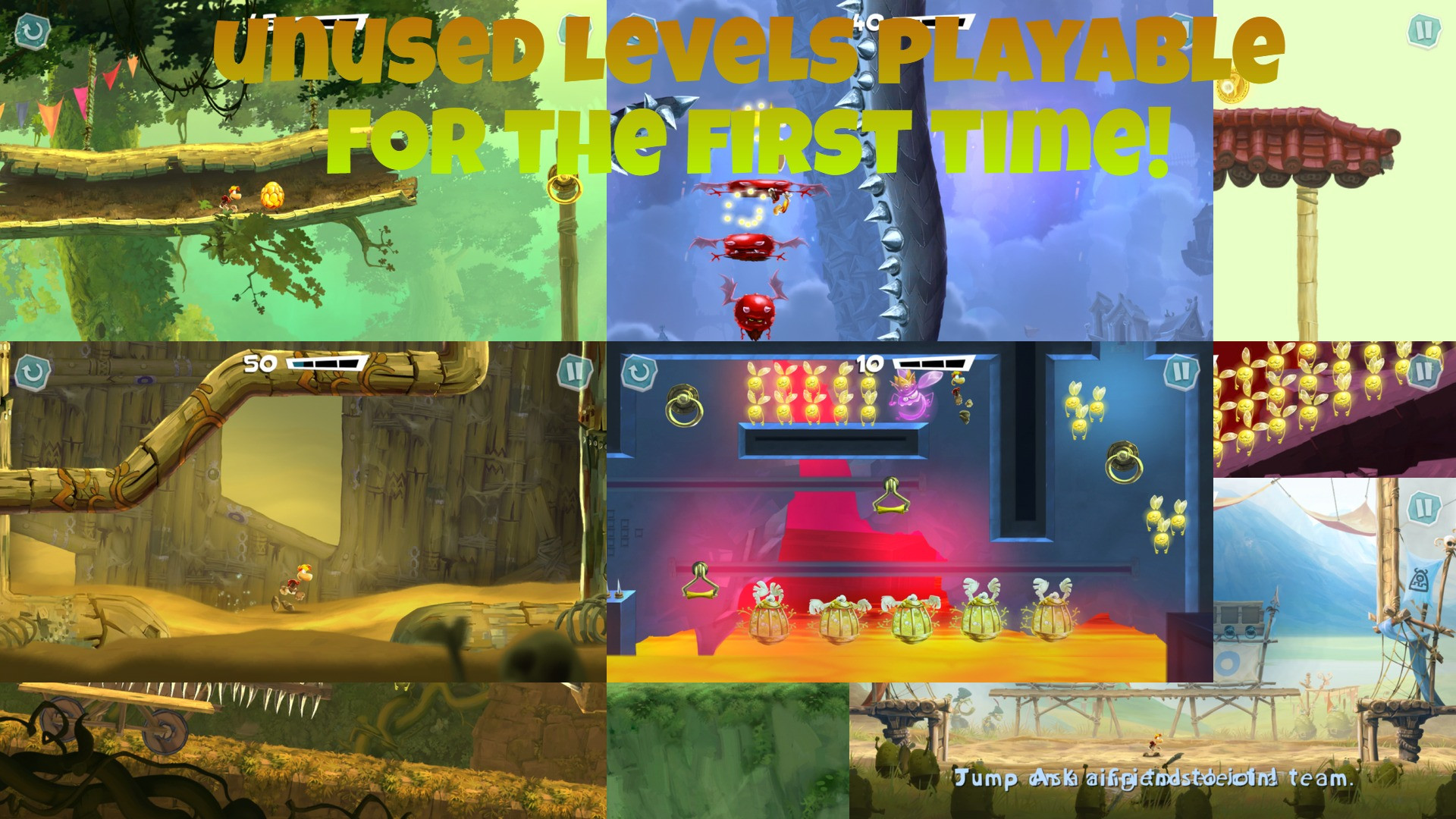 Unused Levels Pack 1 Mod for Rayman Adventures (Android) | RA Android Mods