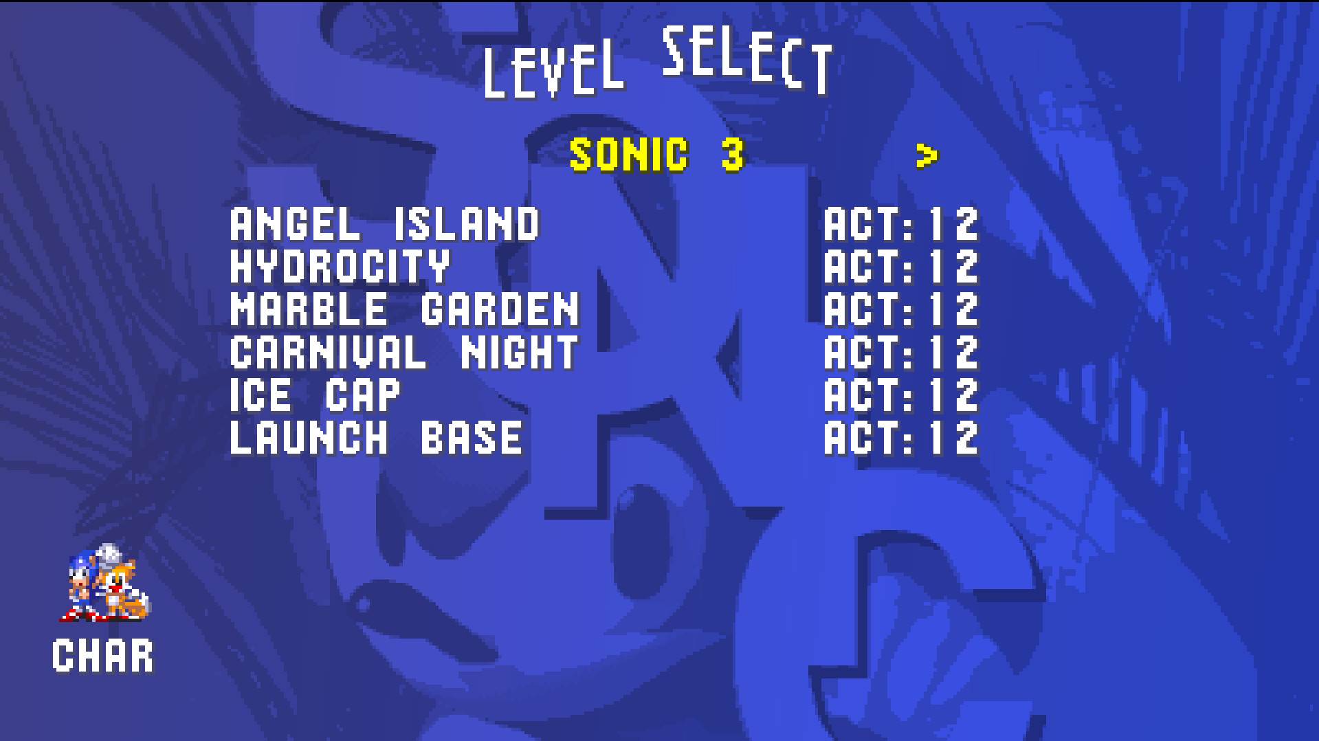 Harmony Styled Level Select Mod for Sonic 3 A.I.R. | S3AIR Mods