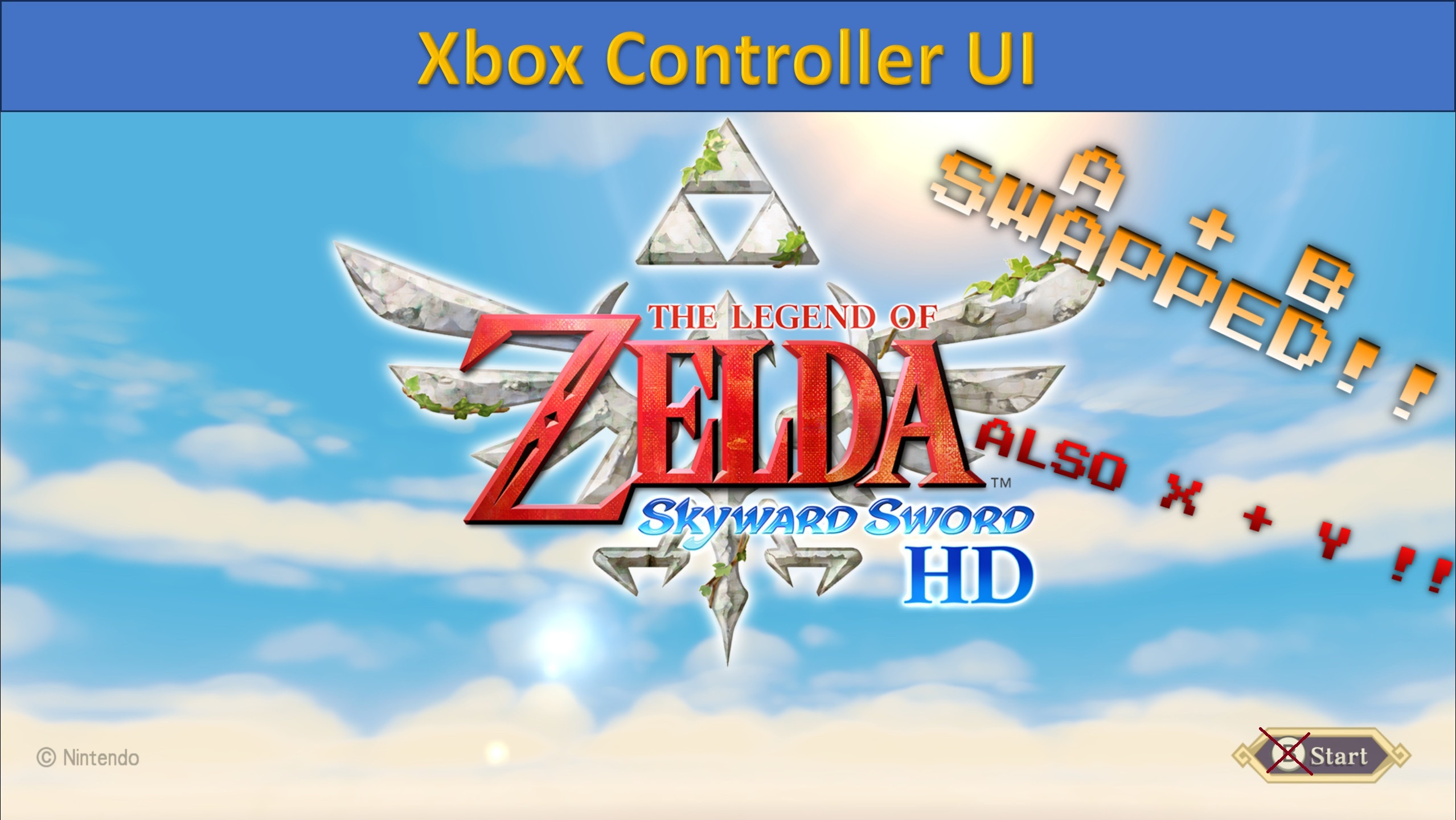 Xbox Controller UI AB+XY Swapped Mod for The Legend of Zelda: Skyward ...