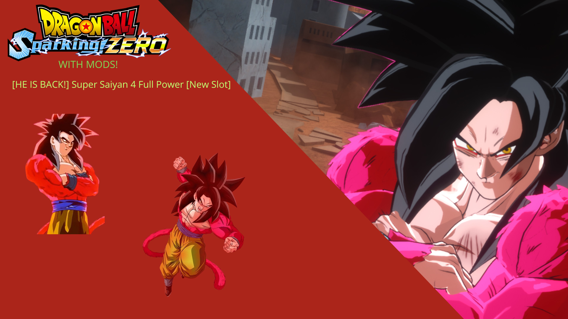 [HE IS BACK!] Super Saiyan 4 Full Power [New Slot] Mod for Dragon Ball ...