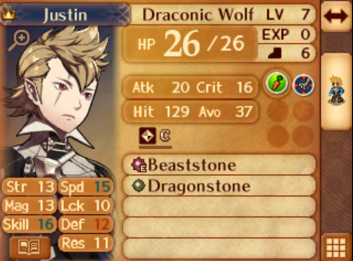 Justin The Draconic Wolf Mod for Fire Emblem Fates | FEF Mods