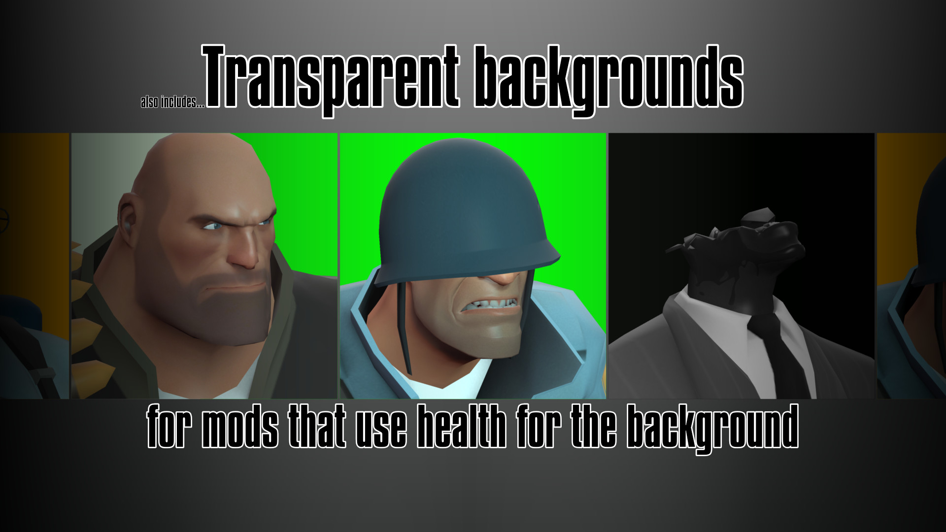 Dark Light Class Portraits Mod for Team Fortress 2 | TF2 Mods