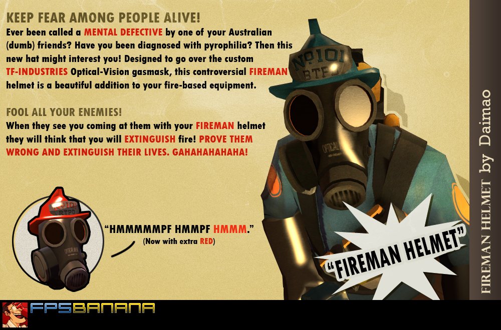 Fireman helmet Mod for Team Fortress 2 | TF2 Mods