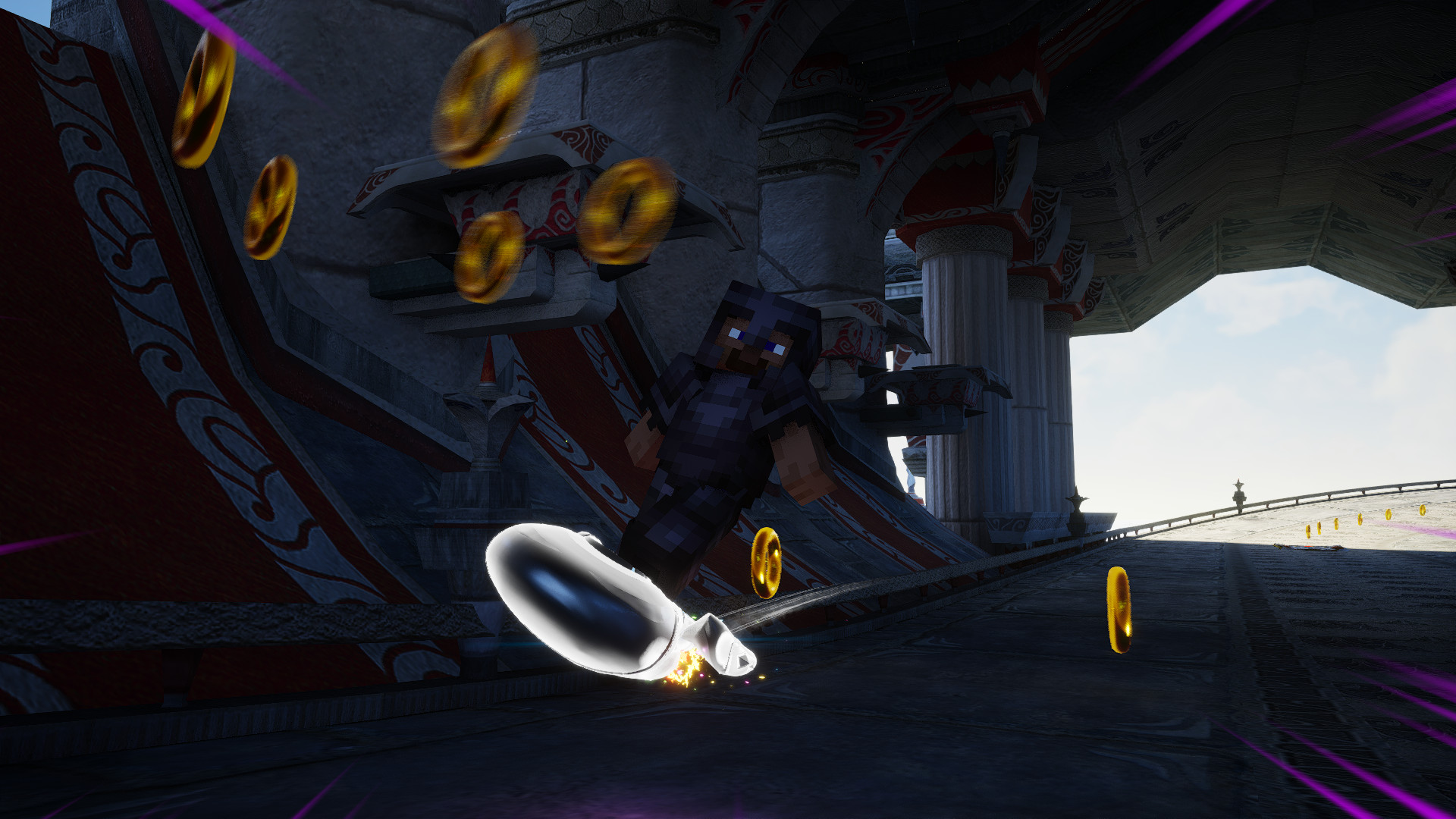 Classic Minecraft Steve And Alex (Now with armors) Mod for Sonic Racing ...