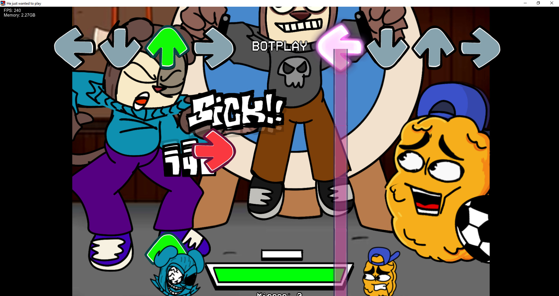 Triflethumb V2 Reset Chart Mod for Friday Night Funkin' | FNF Mods