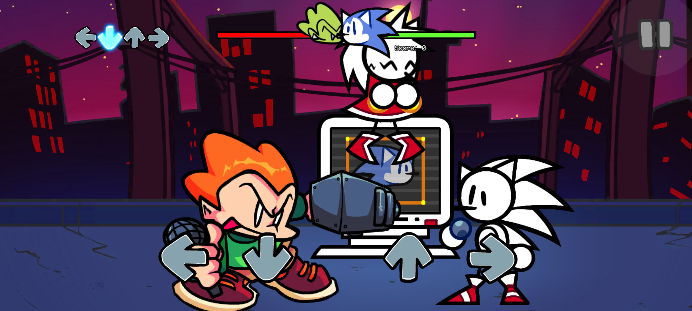 ERIZO SONIC AND AMY OVER BF AND GF Mod for Friday Night Funkin' | FNF Mods