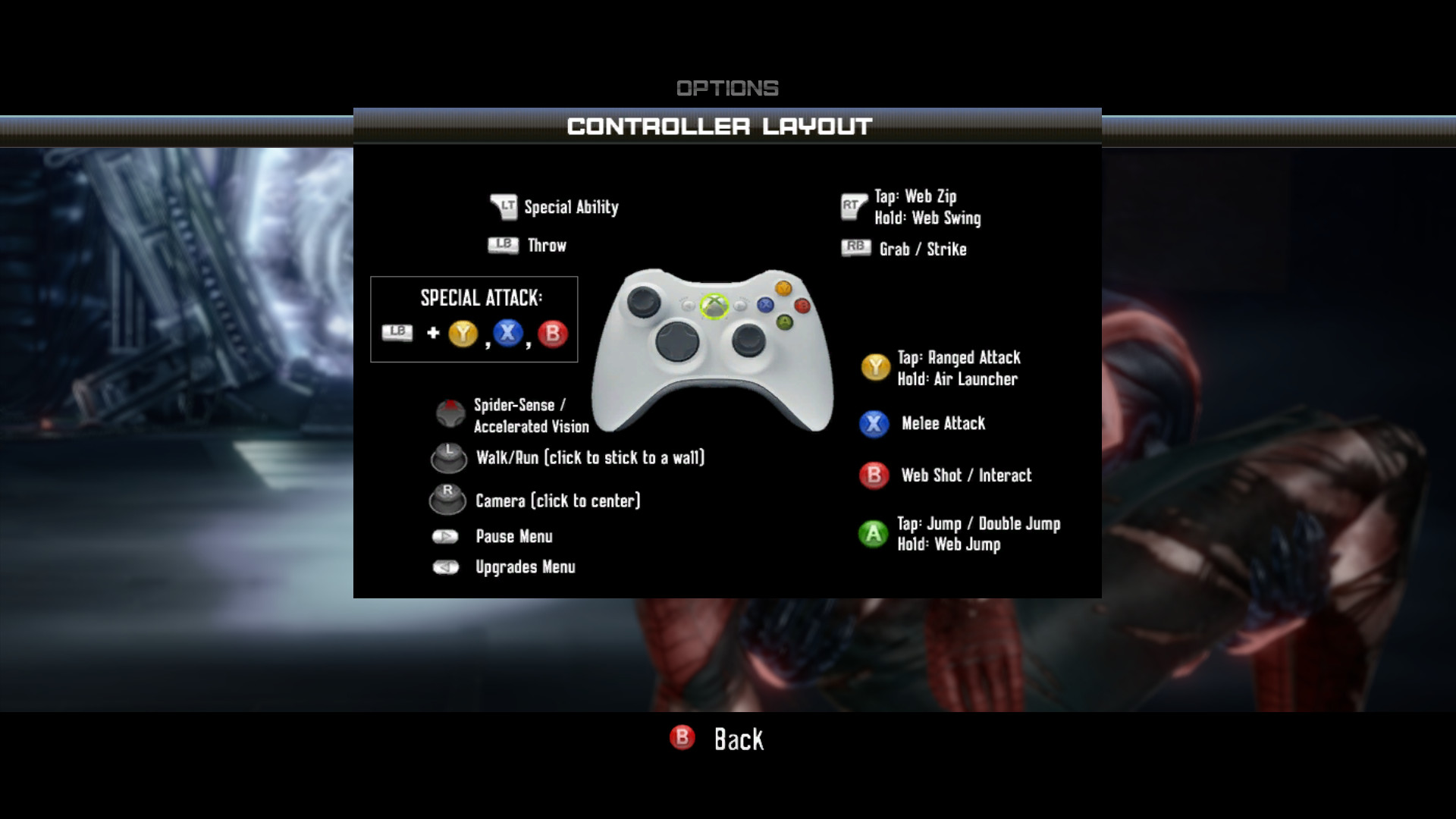 Xinput (Xbox 360) controller layout for RPCS3 Mod for Spider-Man: Edge ...