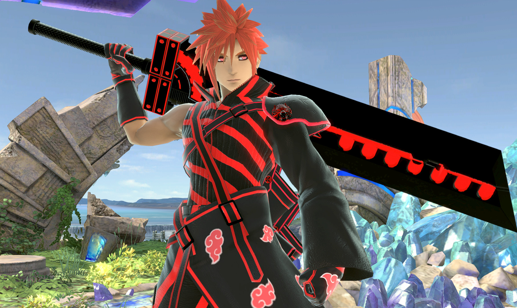 Cloud - Akatsuki OutFit Mod for Super Smash Bros. Ultimate | SSBU Mods